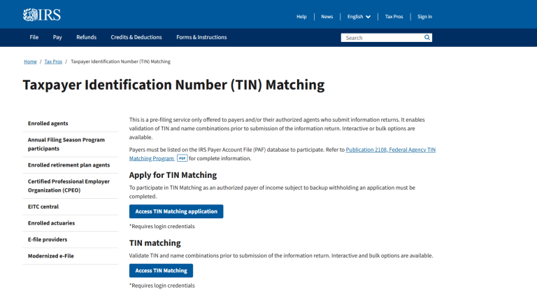 Top EIN Verification Tools for Bulk TIN Matching